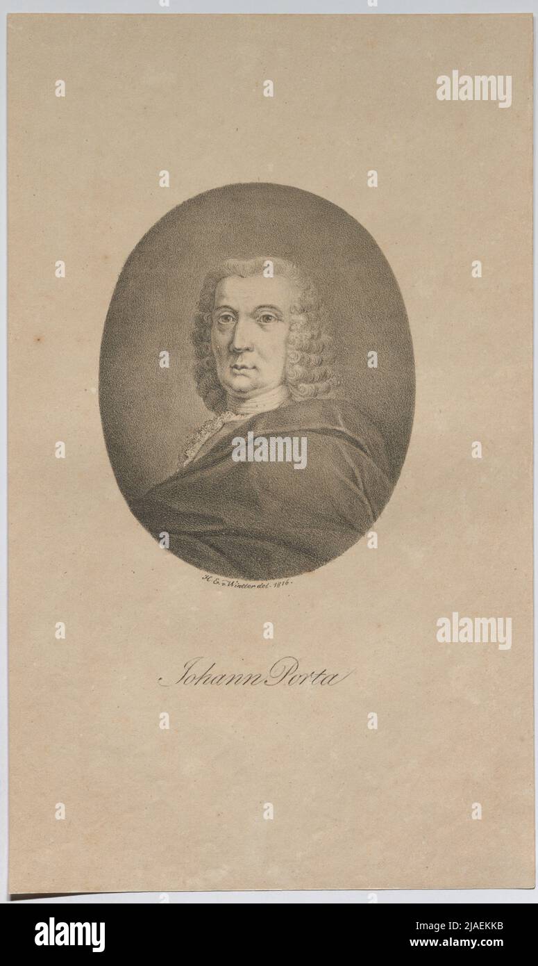 Johann Porta ". Johann Porta (musician). Heinrich Eduard von Wintter (1788-1829), artist Stock ...