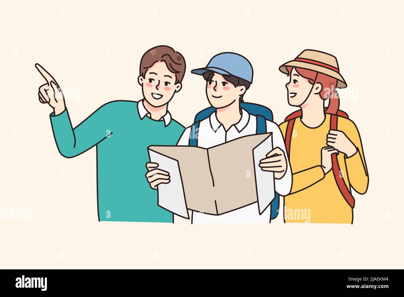 Tourists help Stock Vector Images - Alamy