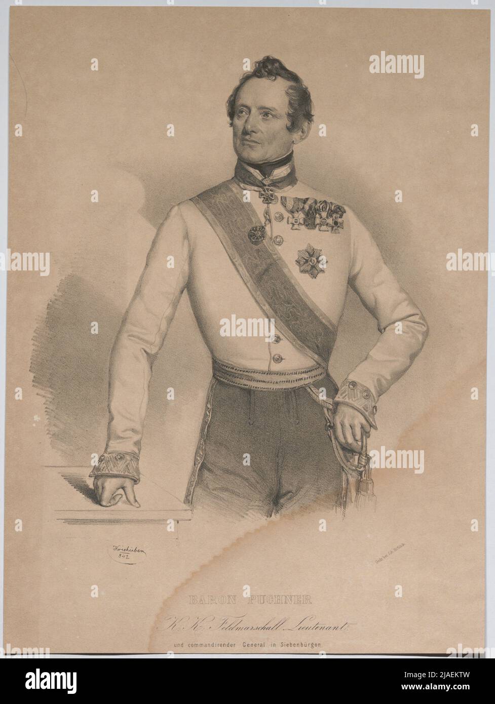 Baron Puchner K. K. Feldmarschall-Lieutenant and Commanding General in ...