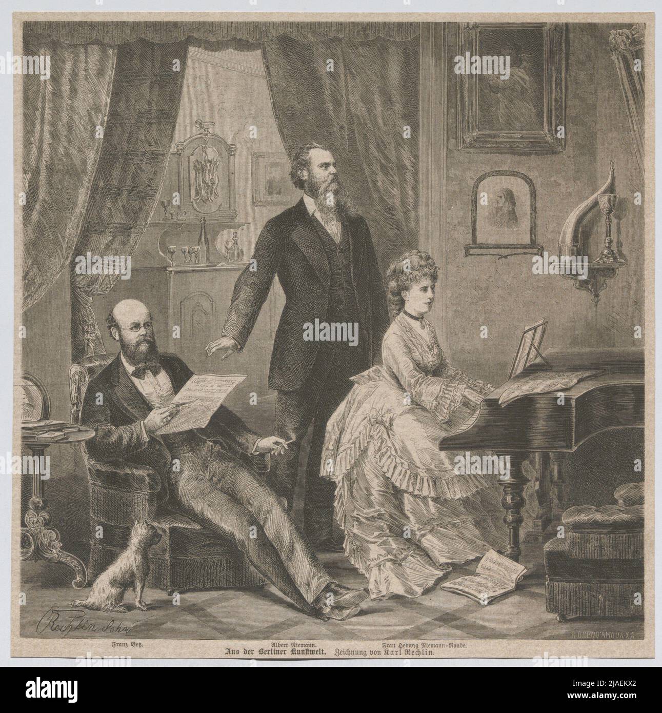 From the Berlin art world. ". Actress Hedwig Niemann-Raabe am Piano ...