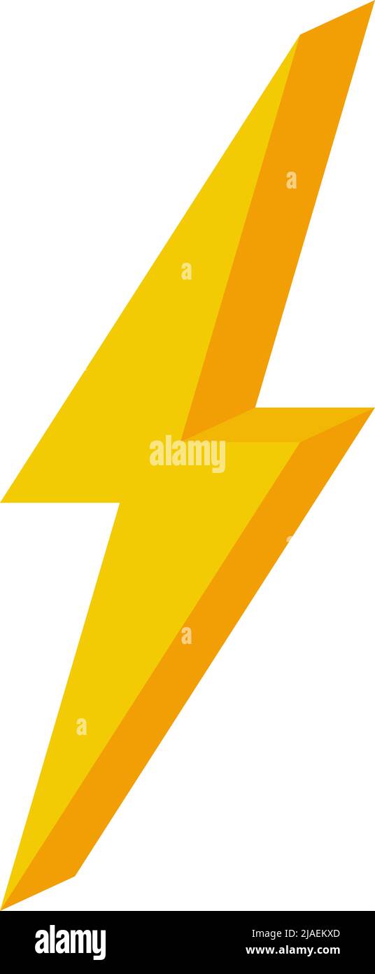 Lightning yellow 3d simple sign energy brainstorming, bright new idea ...