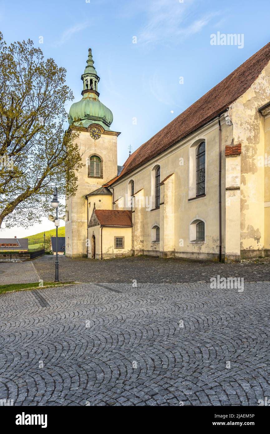 Rural church in small Czech town Stock Photo - Alamy