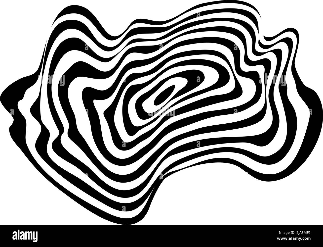 Abstract black and white stripe shape. Liquify Wave form Stock Vector ...