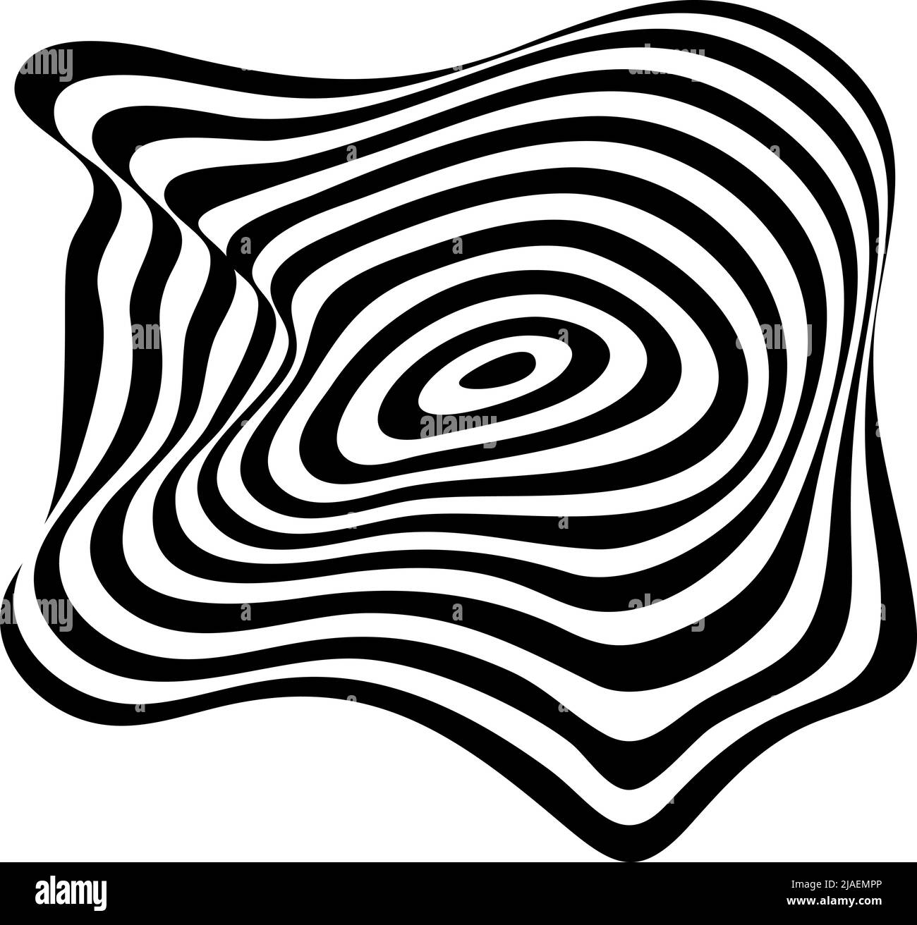 Abstract black and white stripe shape. Liquify Wave form Stock Vector ...