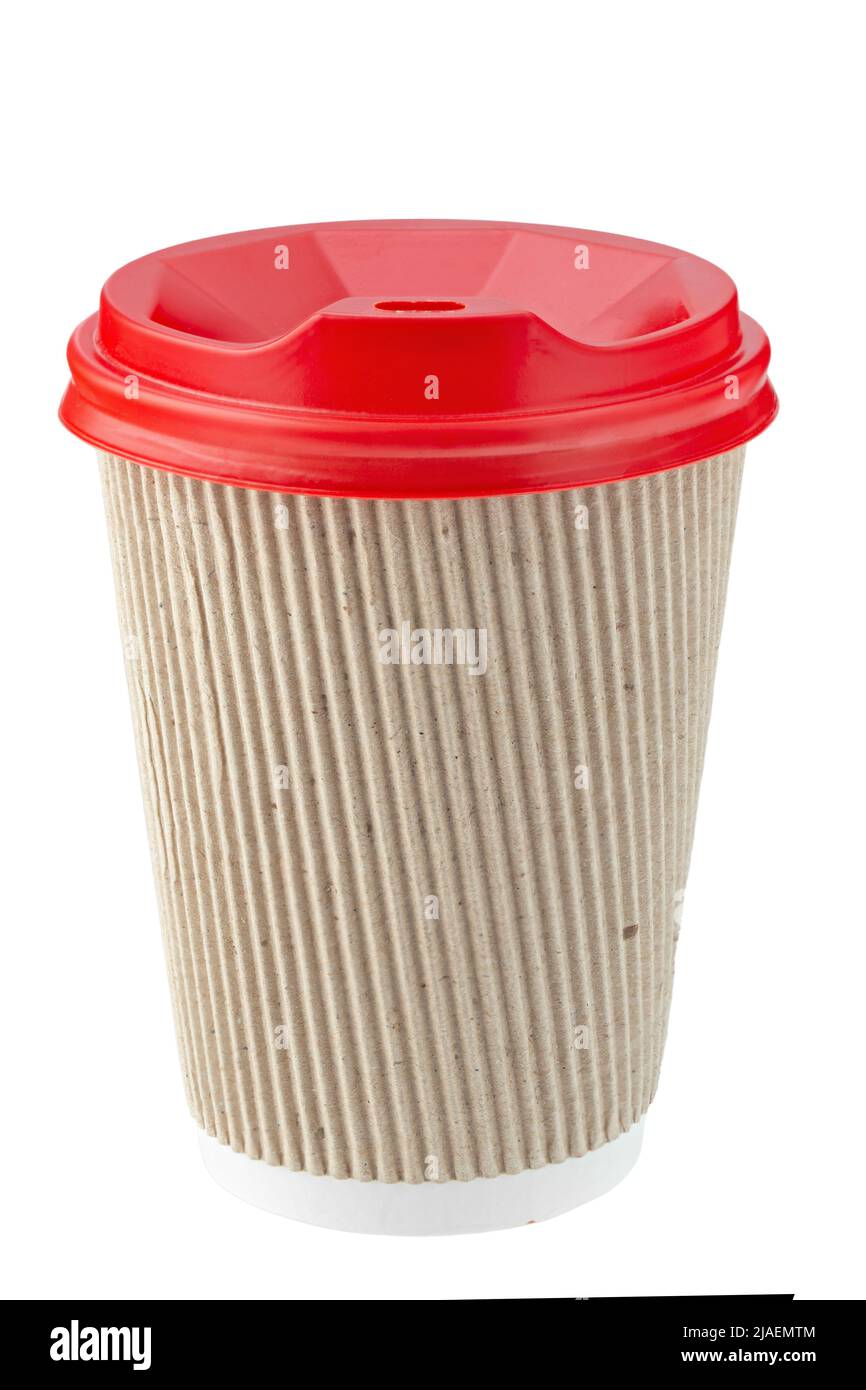 Empty paper cup isolated on white background. Coffee to go in a ...