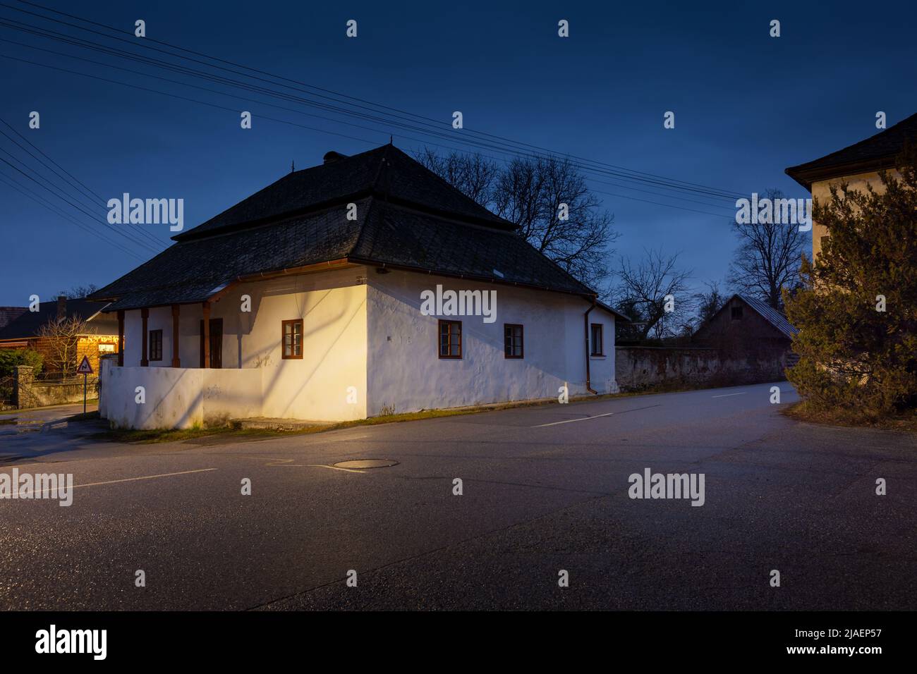 Historical architecture in Necpaly village, Slovakia Stock Photo - Alamy