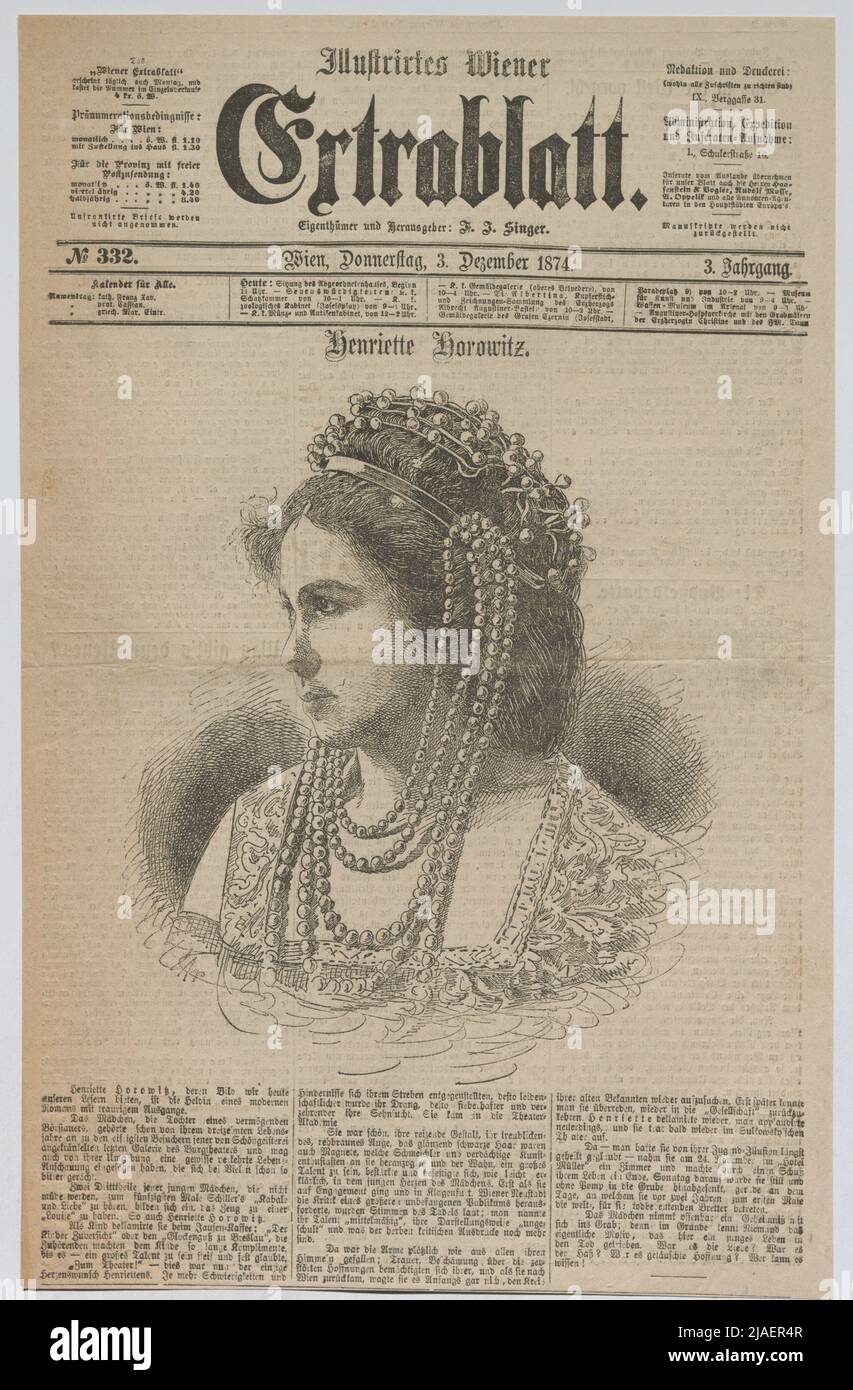 Henriette Horowitz. ". Henriette Horowitz, a show player, suicide ...