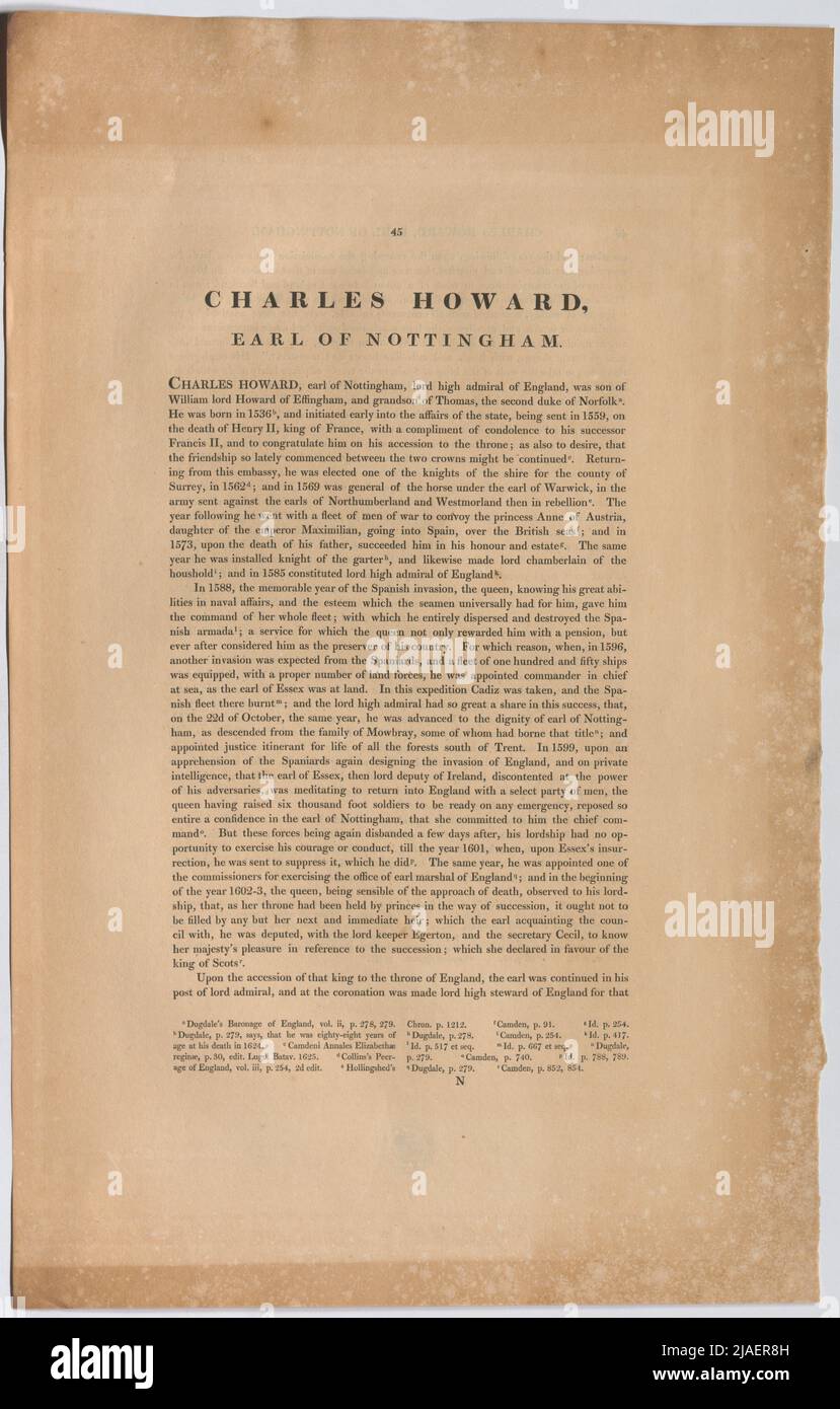 Charles howard earl hi-res stock photography and images - Alamy