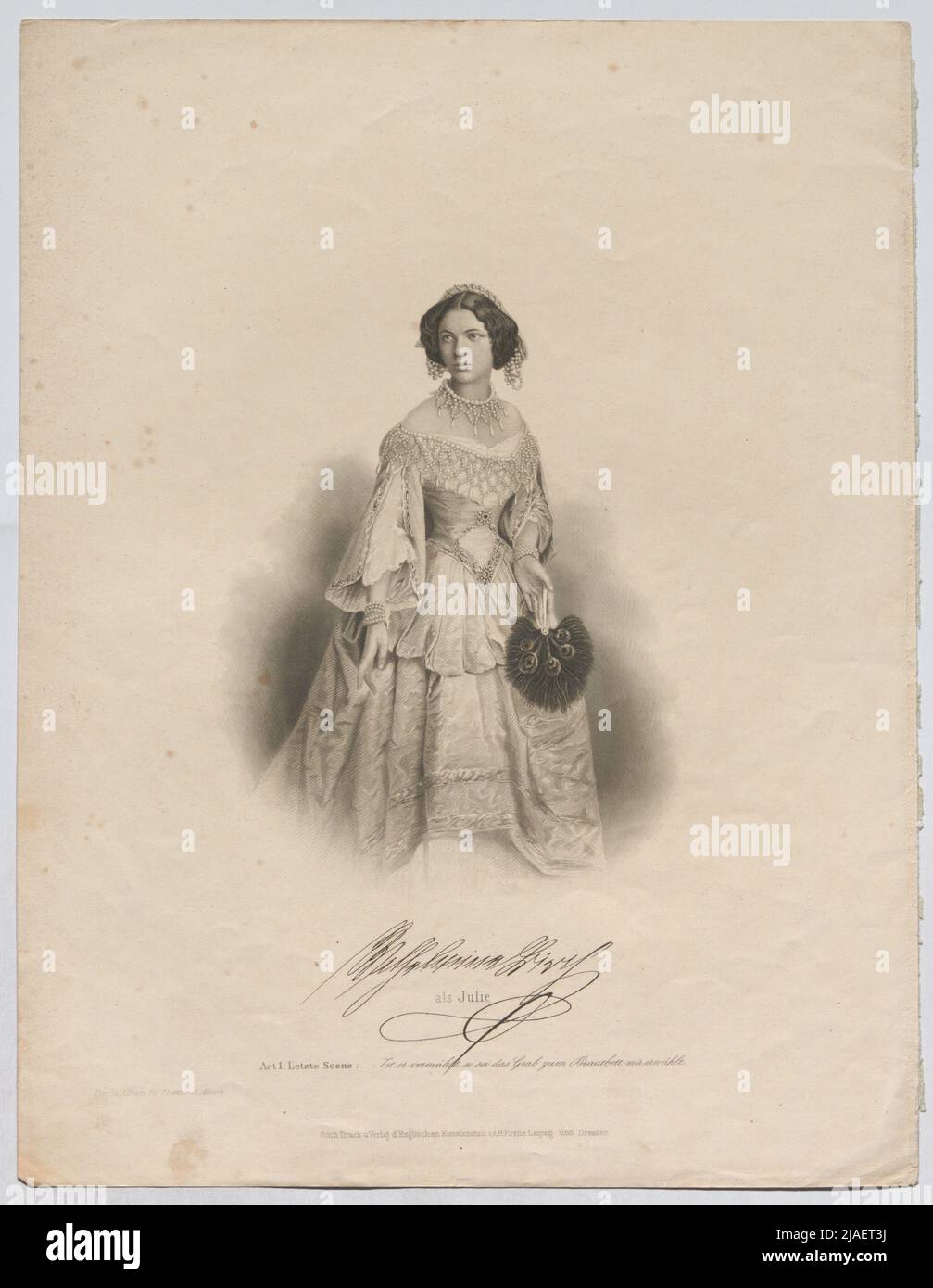 Wilhelmine Birch as Julie (from "Pracht Album für Theater & Musik ...
