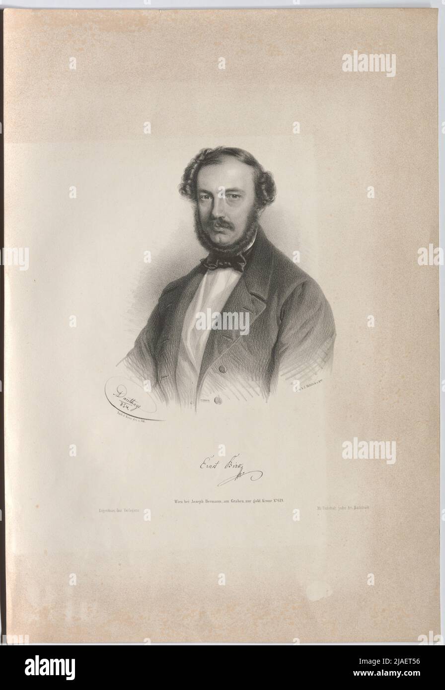 Ernst Birk. Adolf Dauthage (1825-1883), Lithographer, Josef Bermann ...