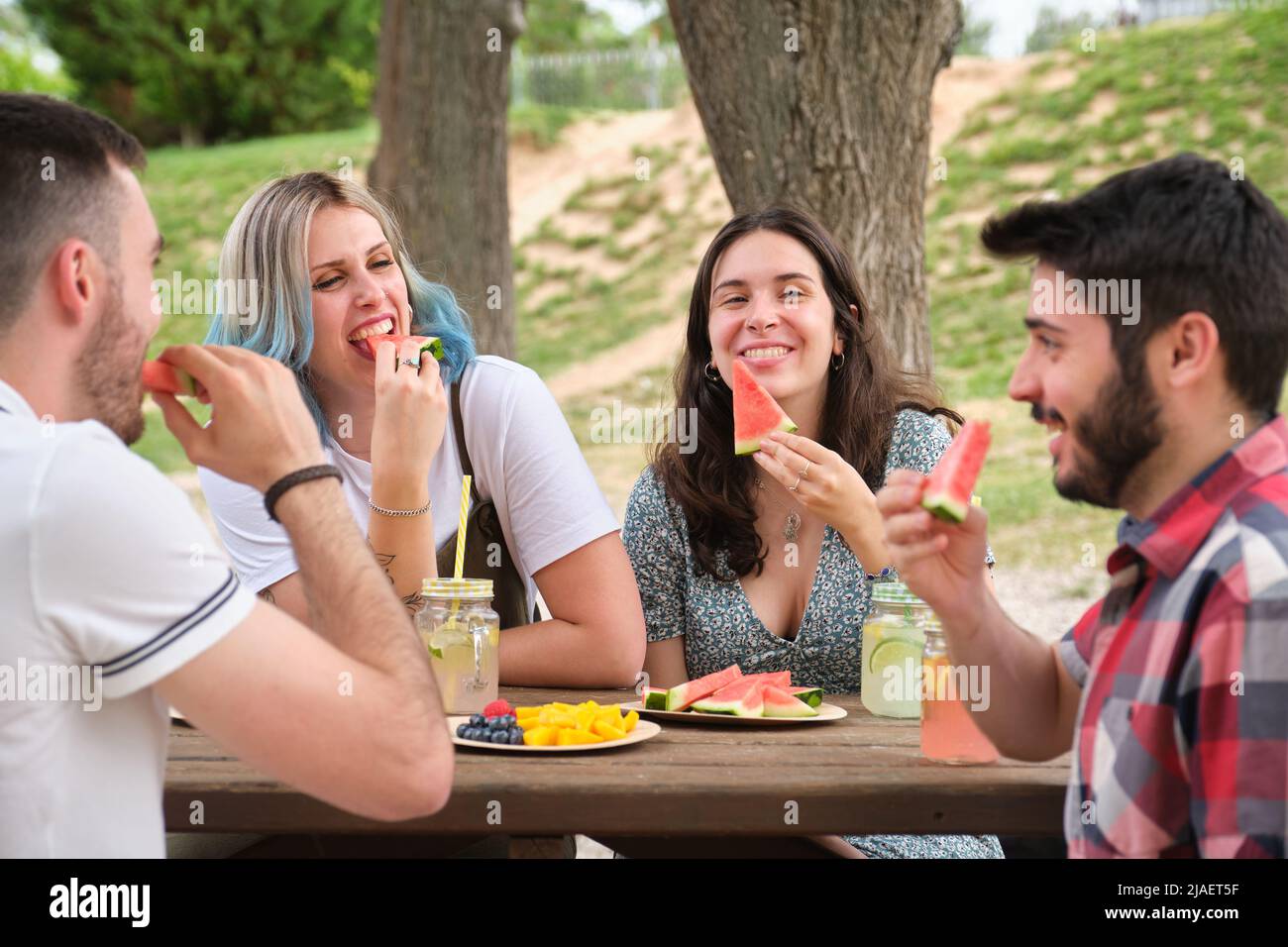 Happy watermelon hi-res stock photography and images - Alamy