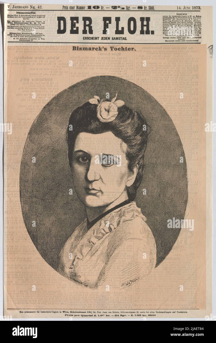 Bismarck's daughter (title page of "Der Floh"). Georges Lafosse (1843 ...