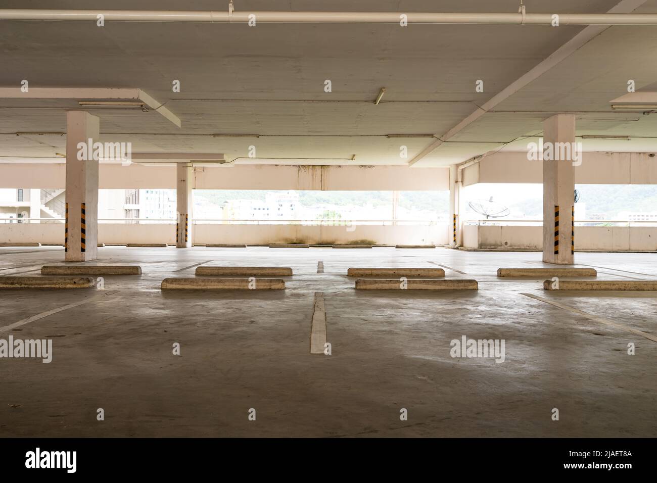 Parking garage department store interior Empty parking lot or garage ...
