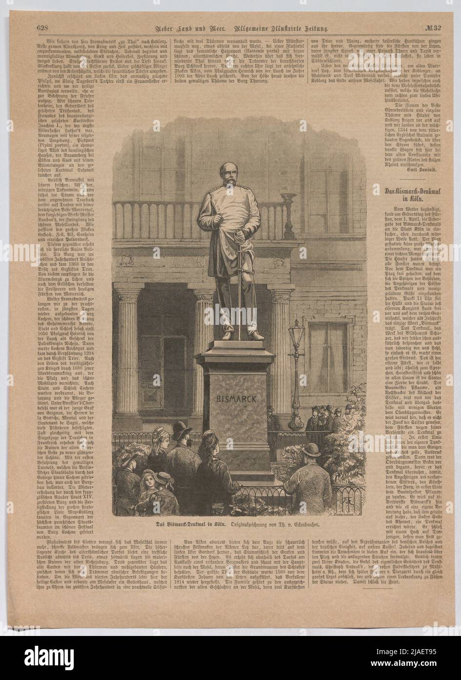 The Bismarck monument in Cologne (from "about the country and sea ...