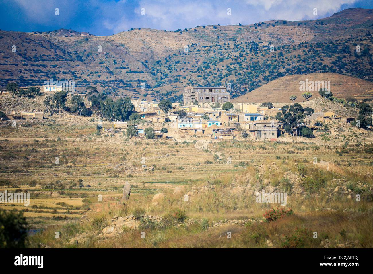 Small Local Village with Typical Keren Houses Stock Photo - Alamy