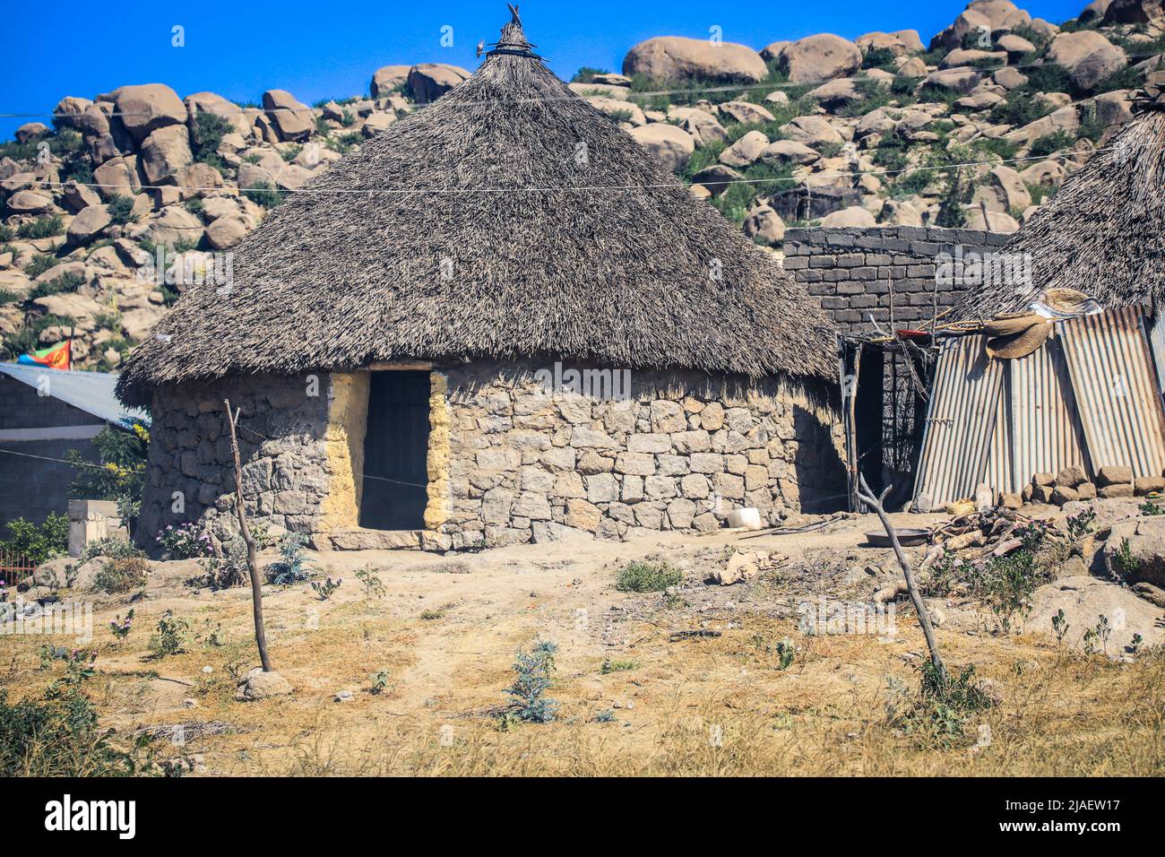 Typical african village hi-res stock photography and images - Alamy