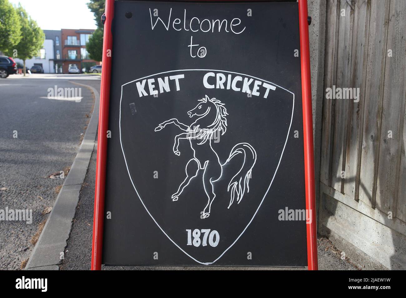 Kent Cricket 1870 signage ahead of Kent Spitfires vs Essex Eagles ...