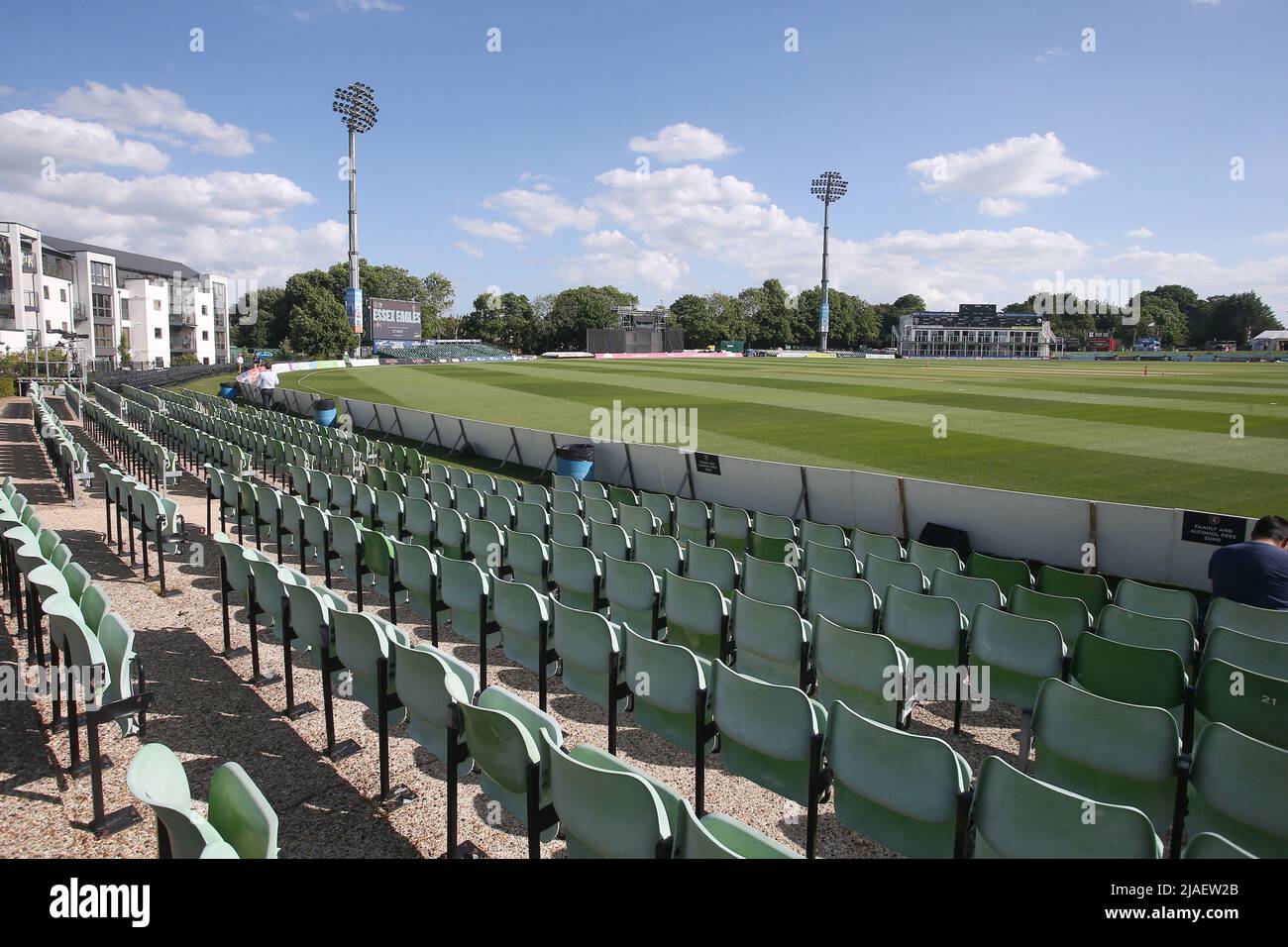 General view of the ground ahead of Kent Spitfires vs Essex Eagles ...