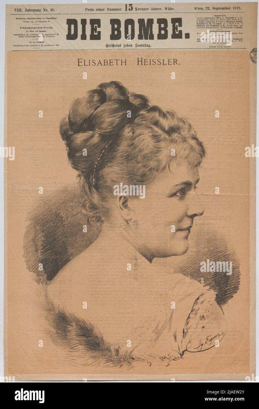 Elisabeth Heissler. ". Elisabeth Heissler, actress (title page of" Die ...