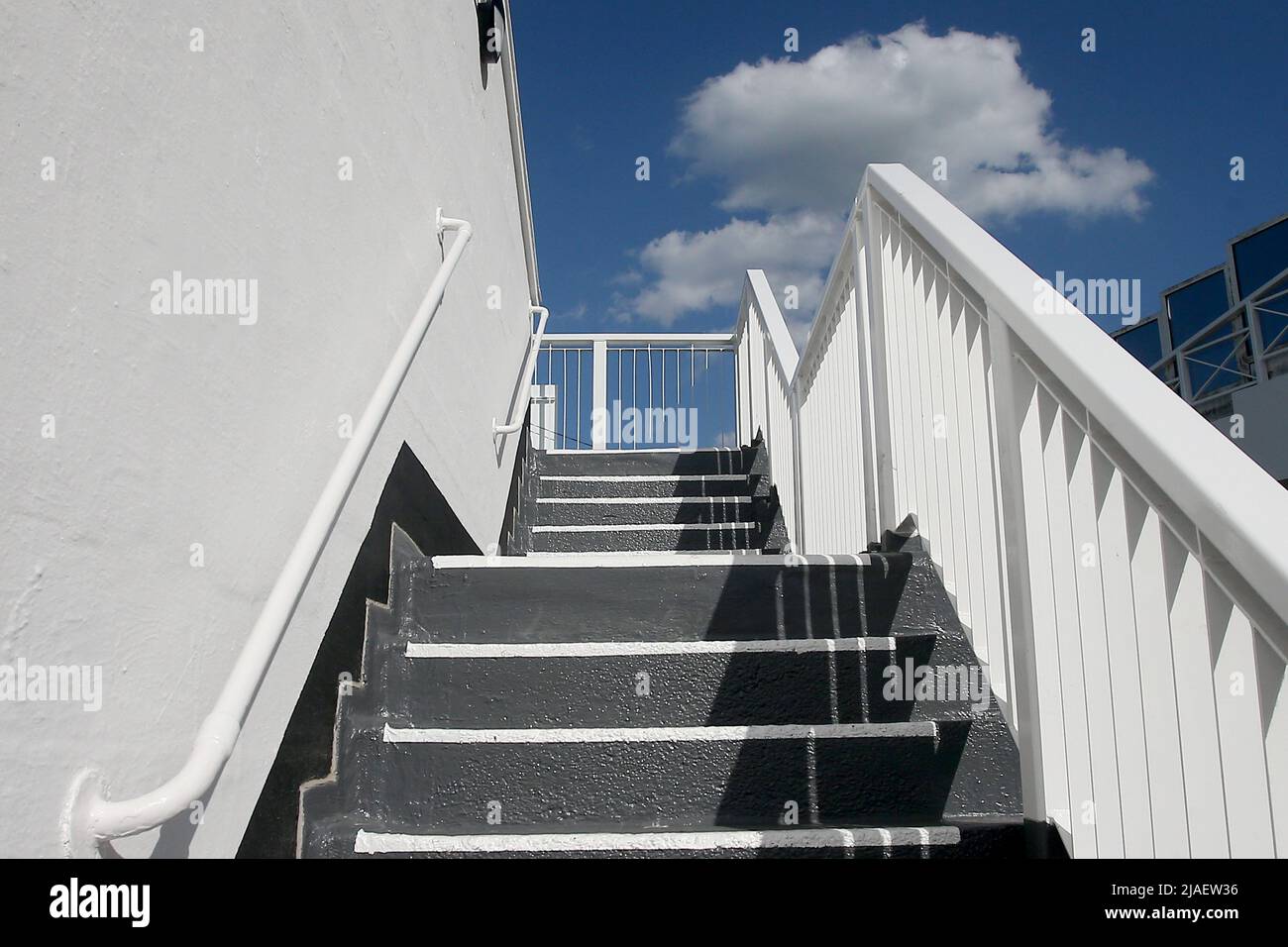 Refurbished staircase on the Frank Woolley stand ahead of Kent ...