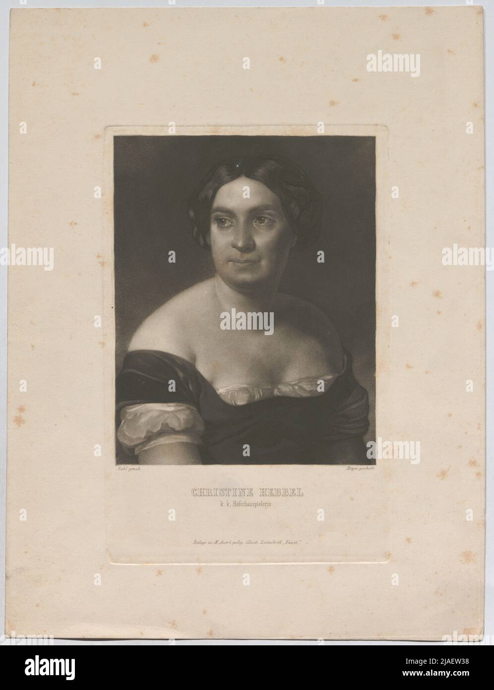 Christine Hebbel, k. k. Court actress. ". Christine Hebbel, born Engehausen, k. K. Court actress ...