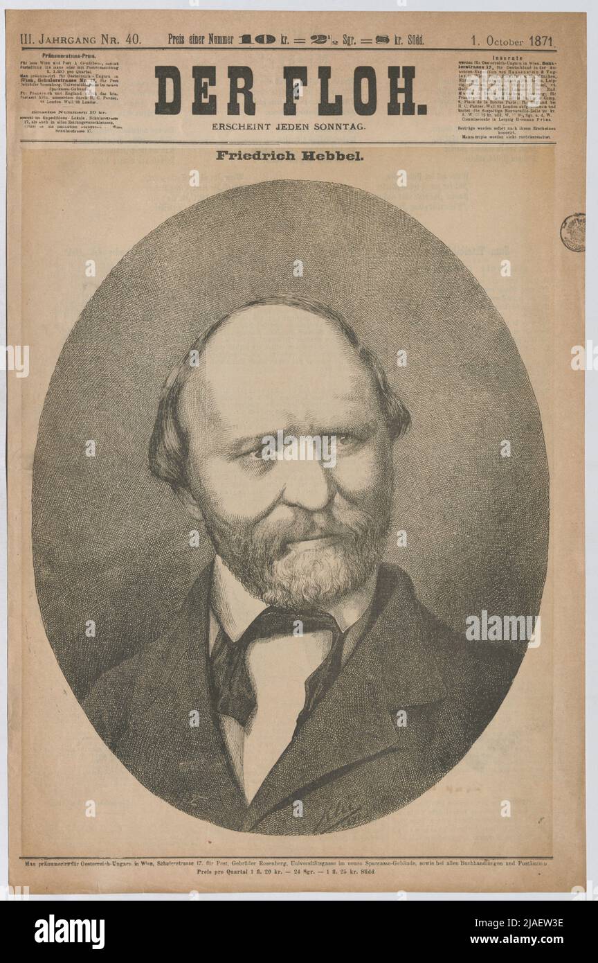 Friedrich Hebbel (title page of "Der Floh"). Karl Klic (1841-1926 ...