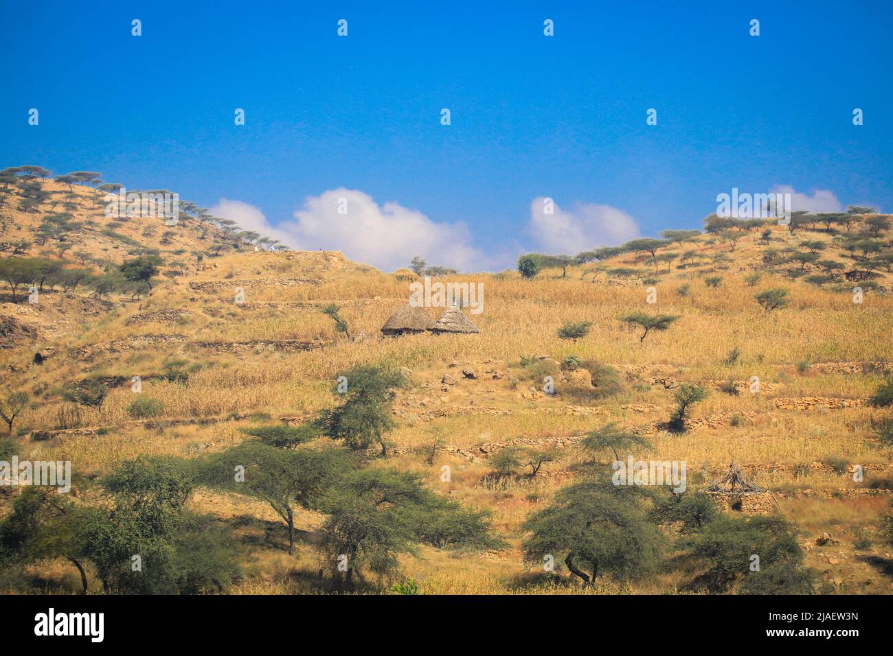 Small Local Village with Typical Keren Houses Stock Photo - Alamy