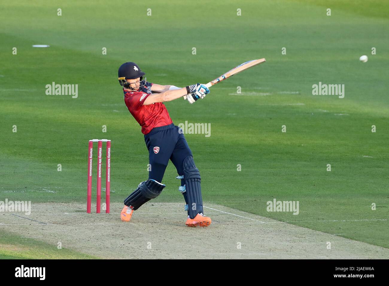 Sam Billings in batting action for Kent during Kent Spitfires vs Essex ...