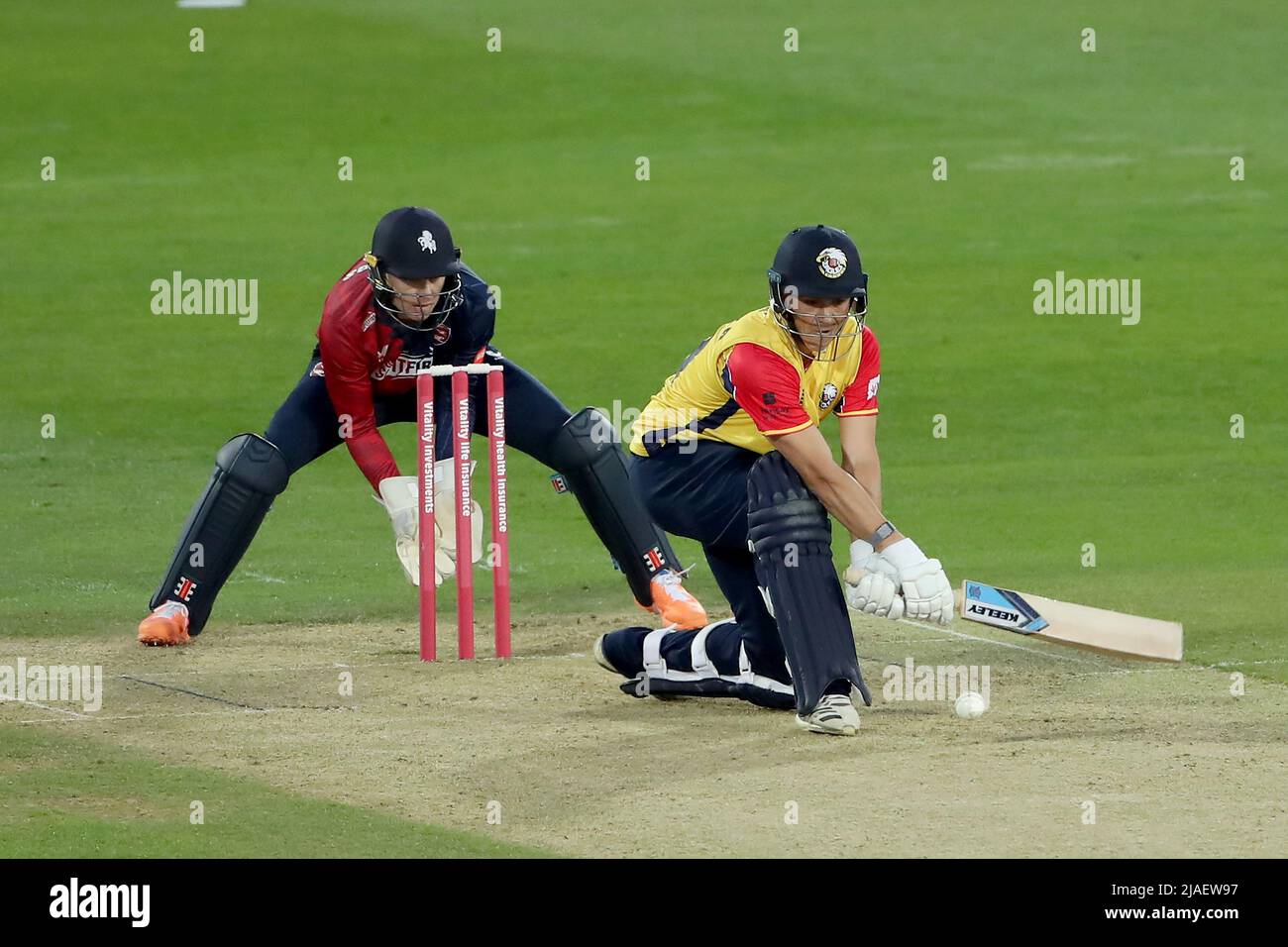 Michael Pepper in batting action for Essex during Kent Spitfires vs ...