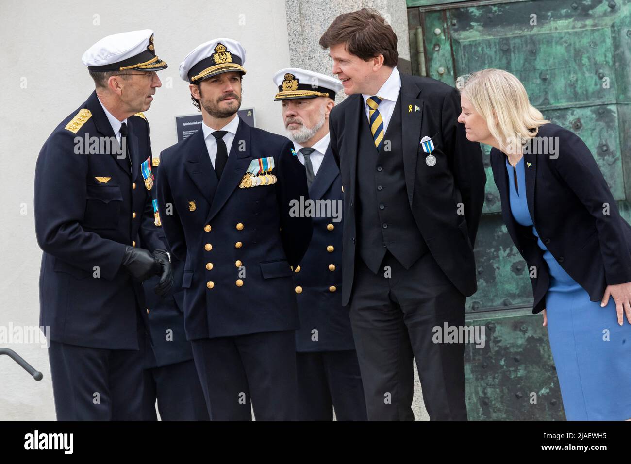 Prince Carl Philip, PM Magdalena Andersson, Andreas Norlen, Micael ...