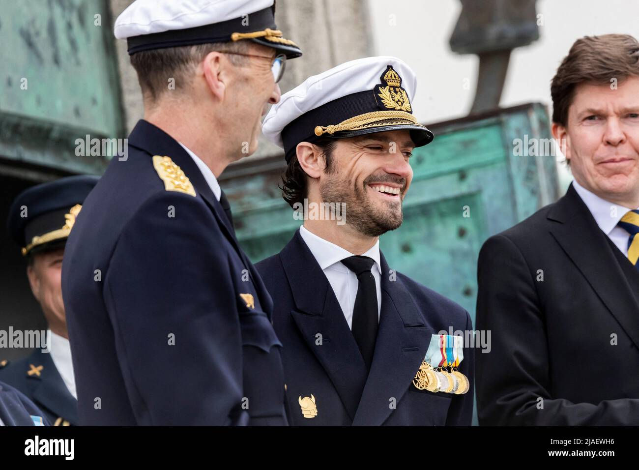 Prince Carl Philip, Andreas Norlen, Micael Bydén at the celebration of ...
