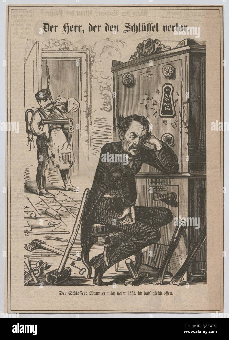 Richard Graf Belcredi; 1848, the Lord who lost the key (caricature from ...