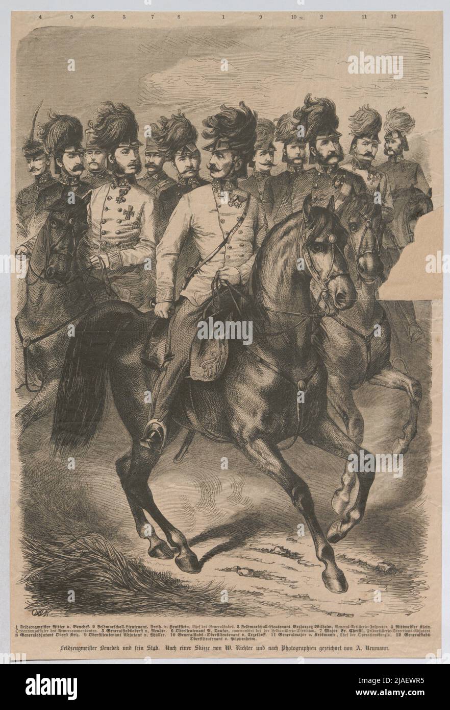 Field tool master Benedek and his staff. Adolf Neumann (1825-1884 ...