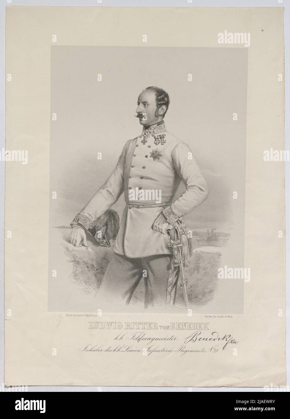 Ludwig Ritter von Benedek; k. k. Field tool master, owner of the k. k ...