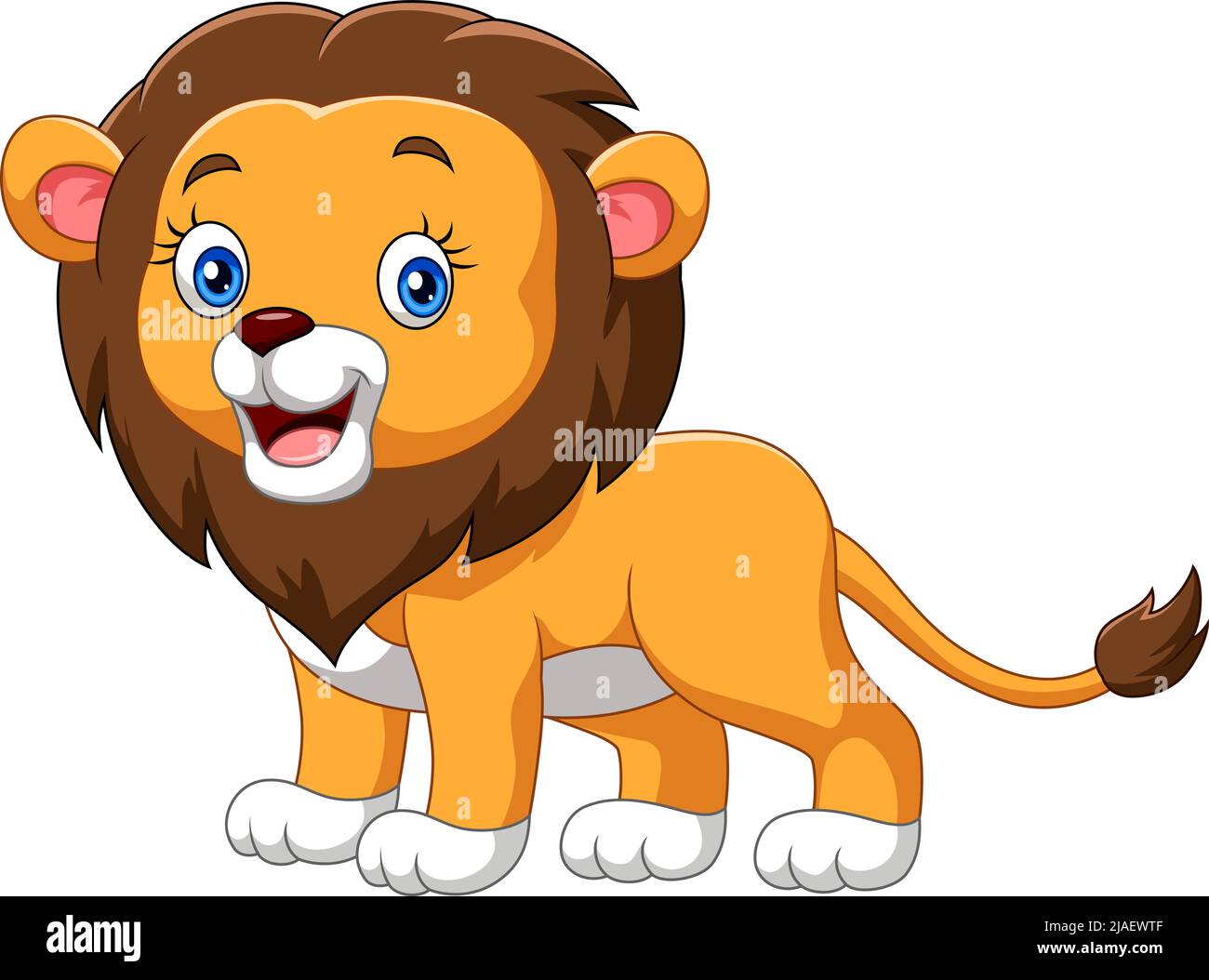 Cute Animated Baby Lion