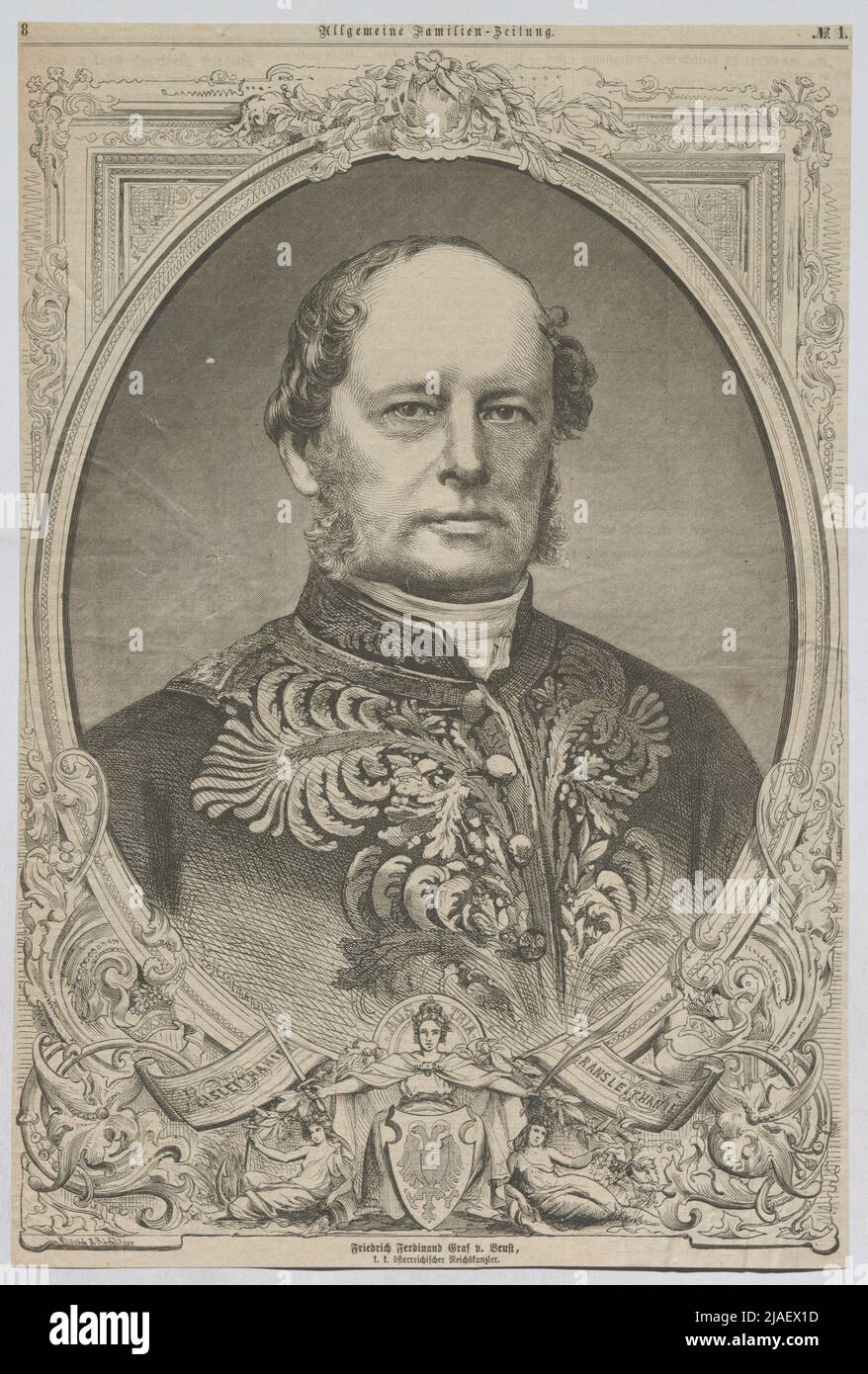 Friedrich Ferdinand Graf von Beust, k. k. Austrian Chancellor; Austria ...