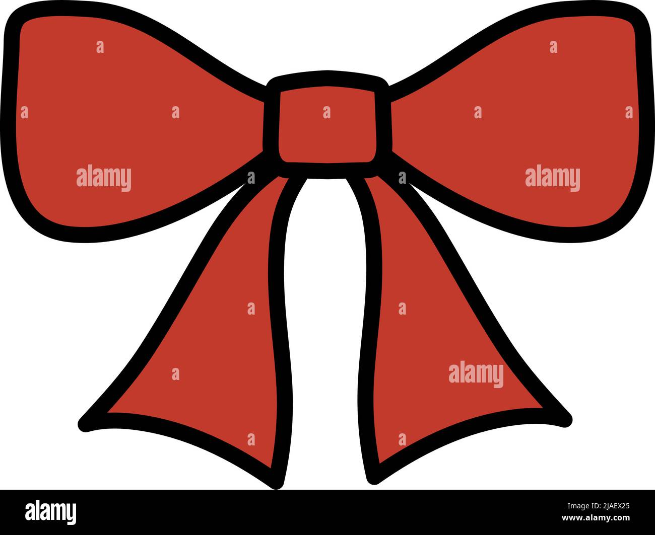 Party Bow Icon. Editable Bold Outline With Color Fill Design. Vector ...