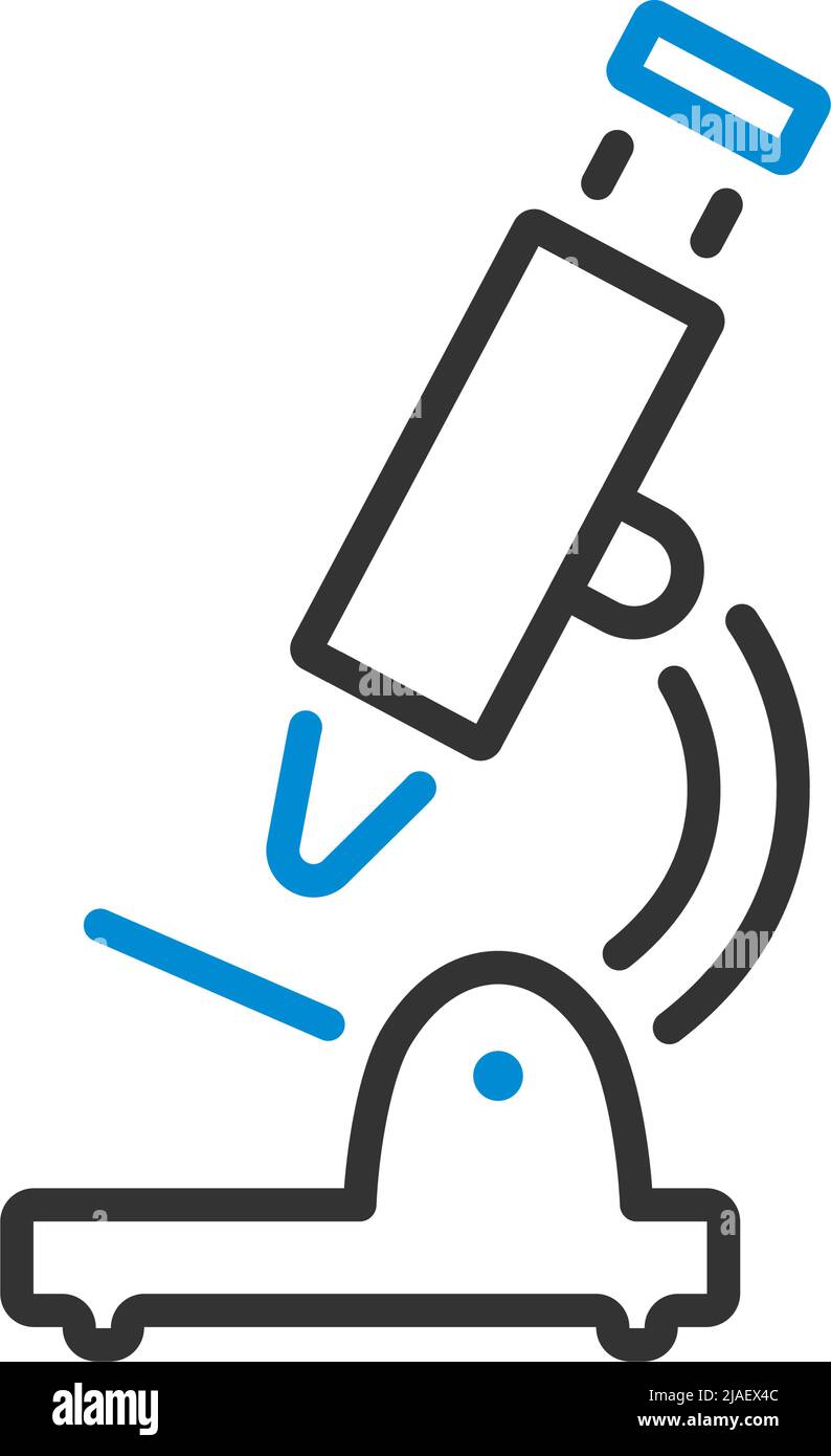 Icon Of School Microscope. Editable Bold Outline With Color Fill Design ...