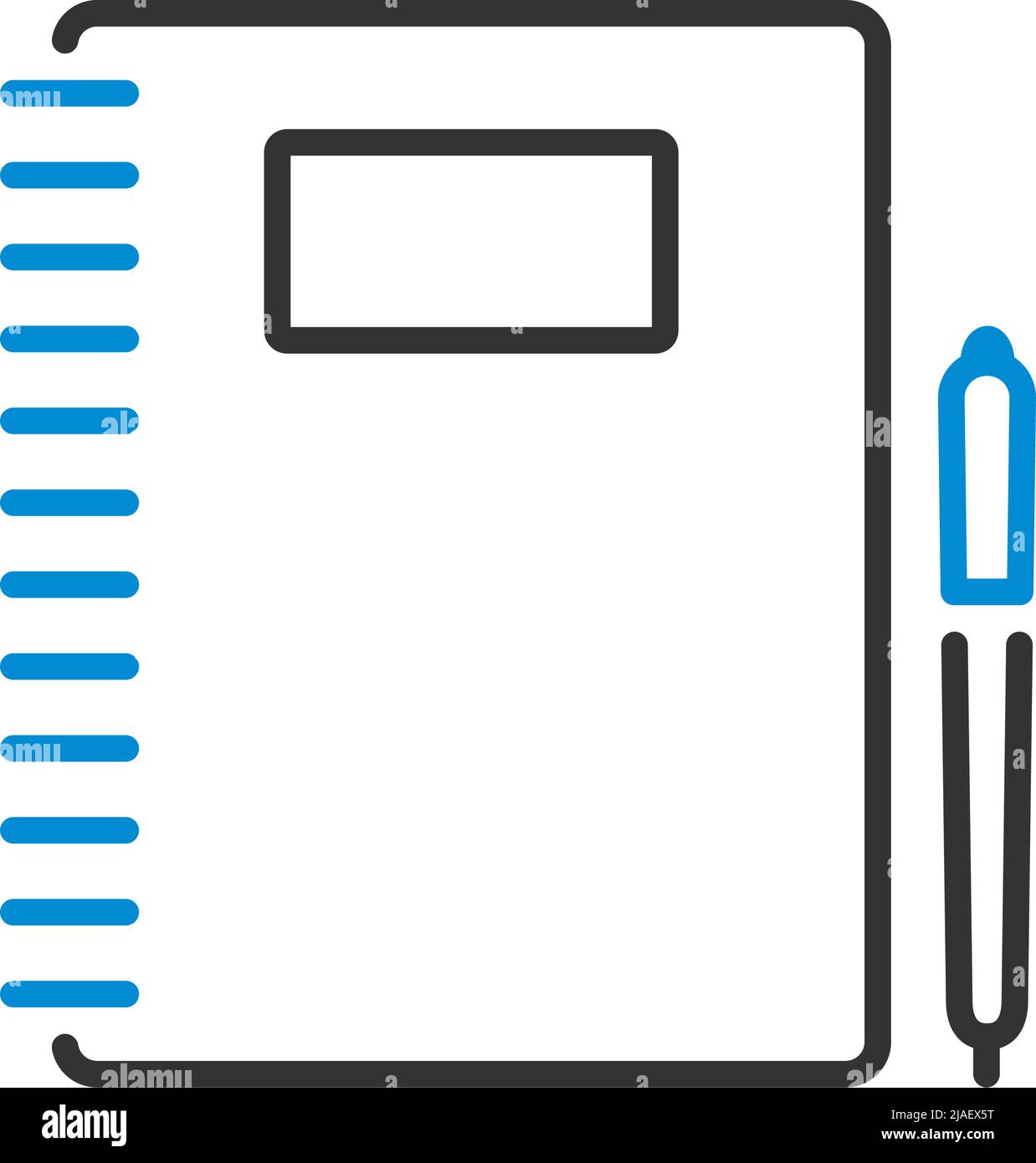 Icon Of Exercise Book. Editable Bold Outline With Color Fill Design ...