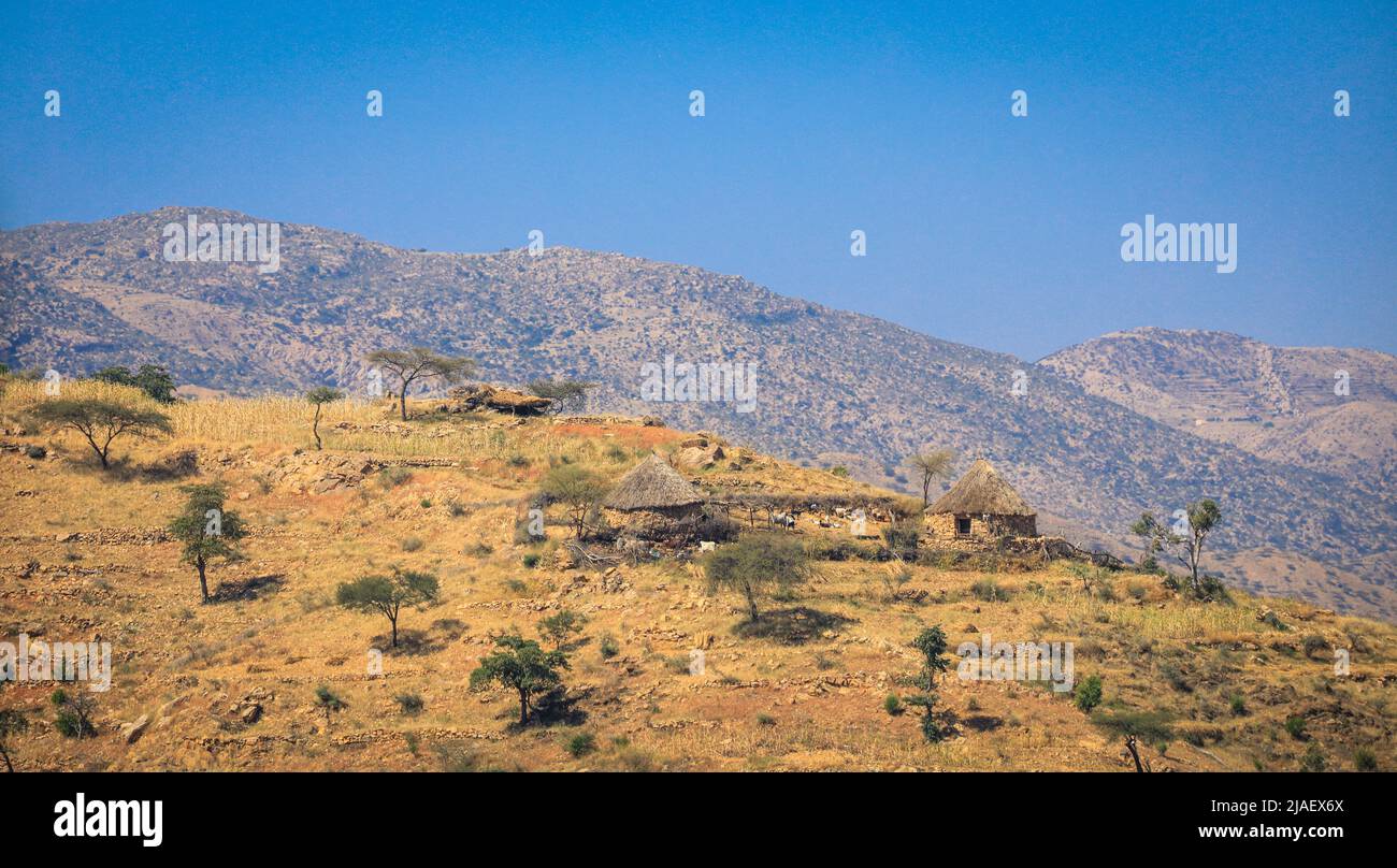 Small Local Village with Typical Keren Houses Stock Photo - Alamy