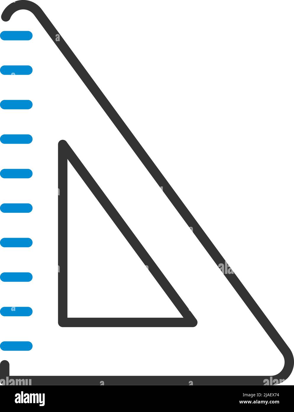 Icon Of Triangle. Editable Bold Outline With Color Fill Design. Vector ...