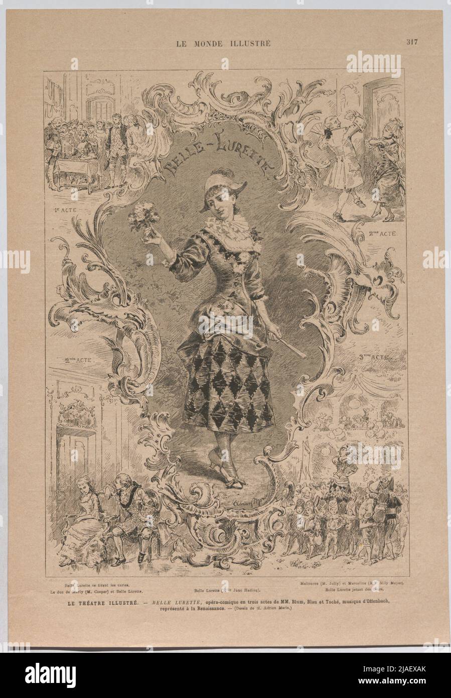 The illustrated theater. - Beautiful lurette, opera-comic in three acts ...