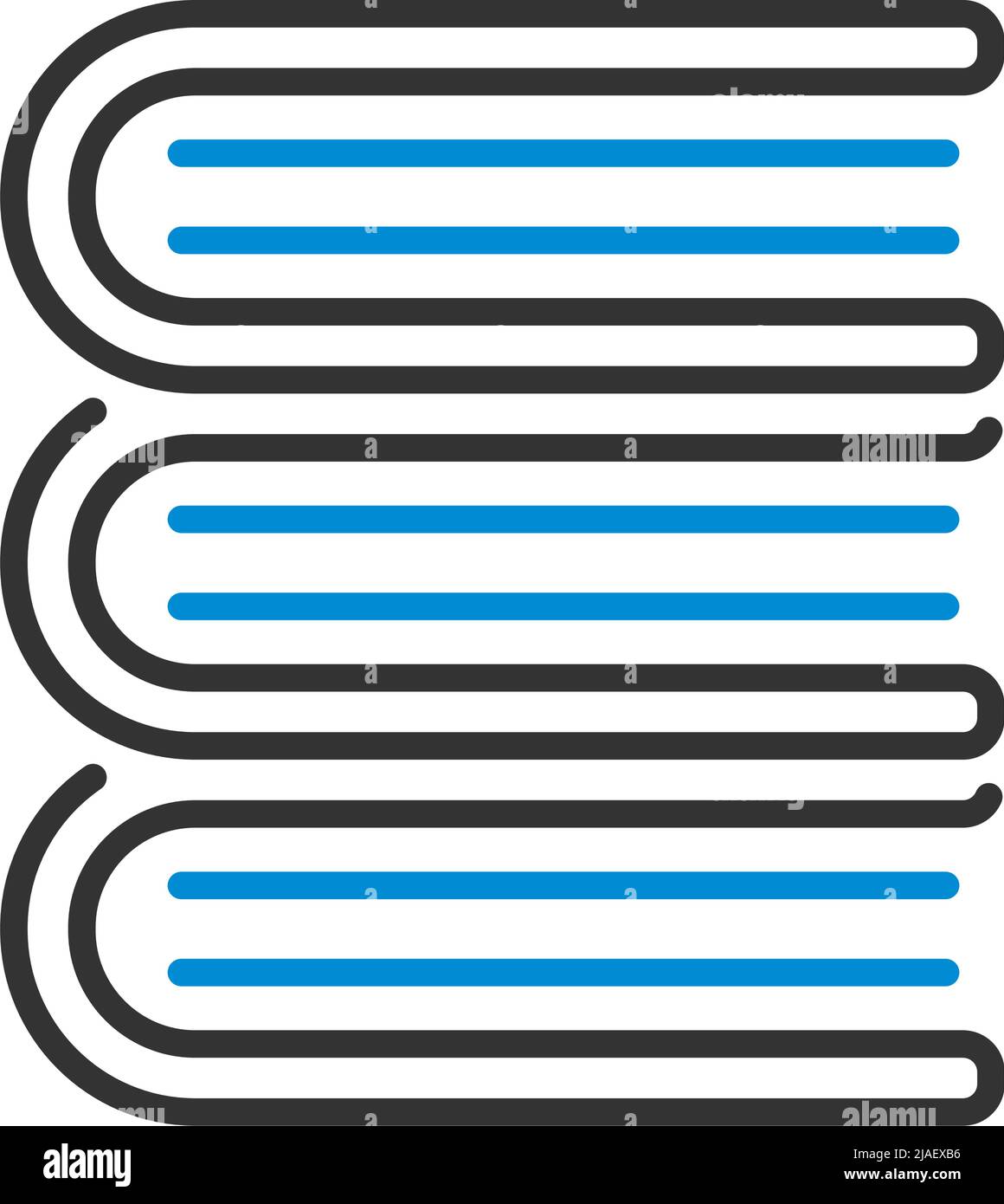 Icon Of Stack Of Books. Editable Bold Outline With Color Fill Design ...