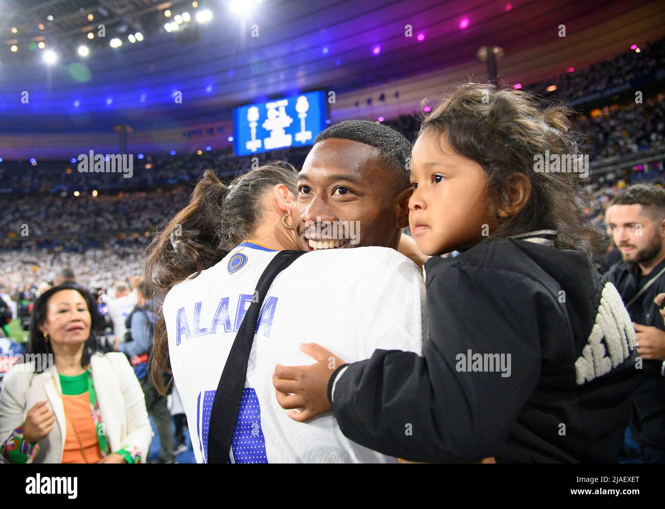 David ALABA (Real) with his wife Shalimar HEPPNER and daughter Soccer ...