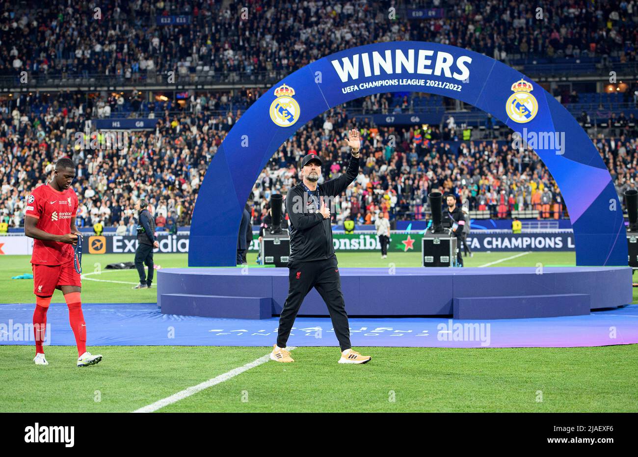 coach Juergen KLOPP (Jvºrgen)(LFC) puts a hand on his heart after the ...