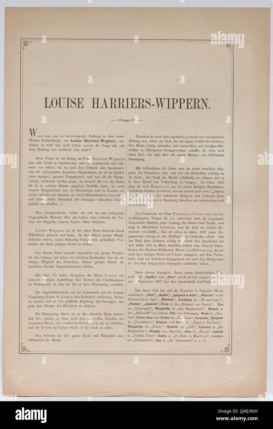 Louise Harriers-Wippers. ". Biography Louise Harriers-Wippers, Opera ...