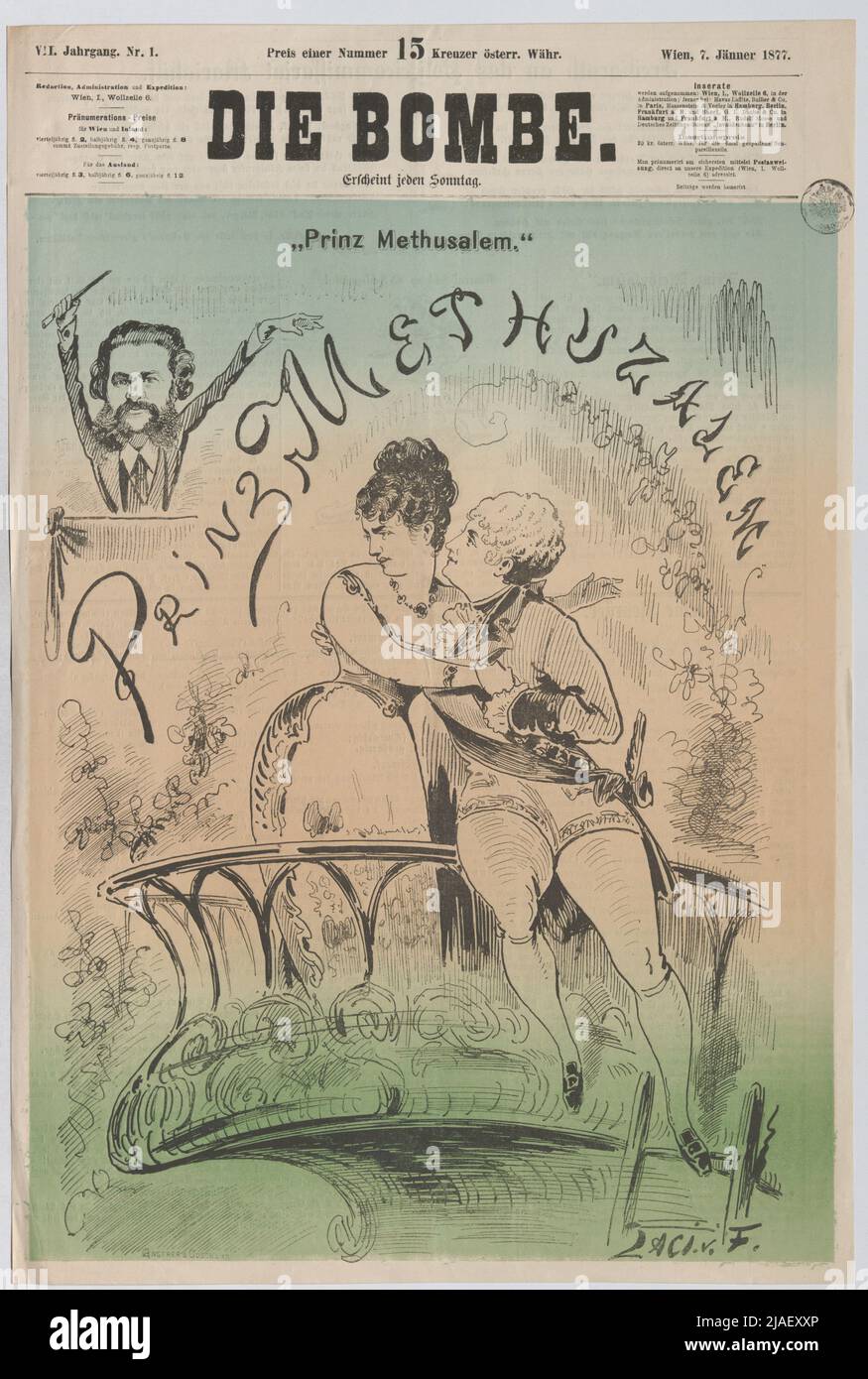 "Prince Methusalem." ". Balcony scene from the operetta" Prince ...