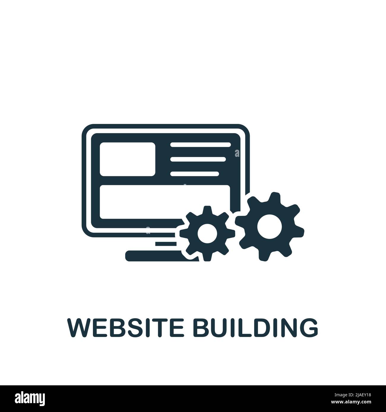 Website Building icon. Monochrome simple Web Design icon for templates ...