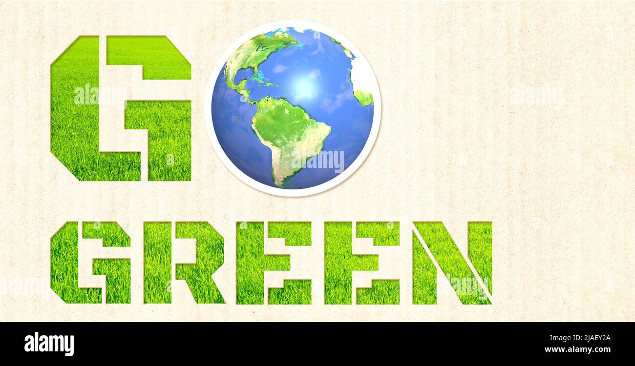 Ecology and zero waste concept. Earth planet and nature resource on ...