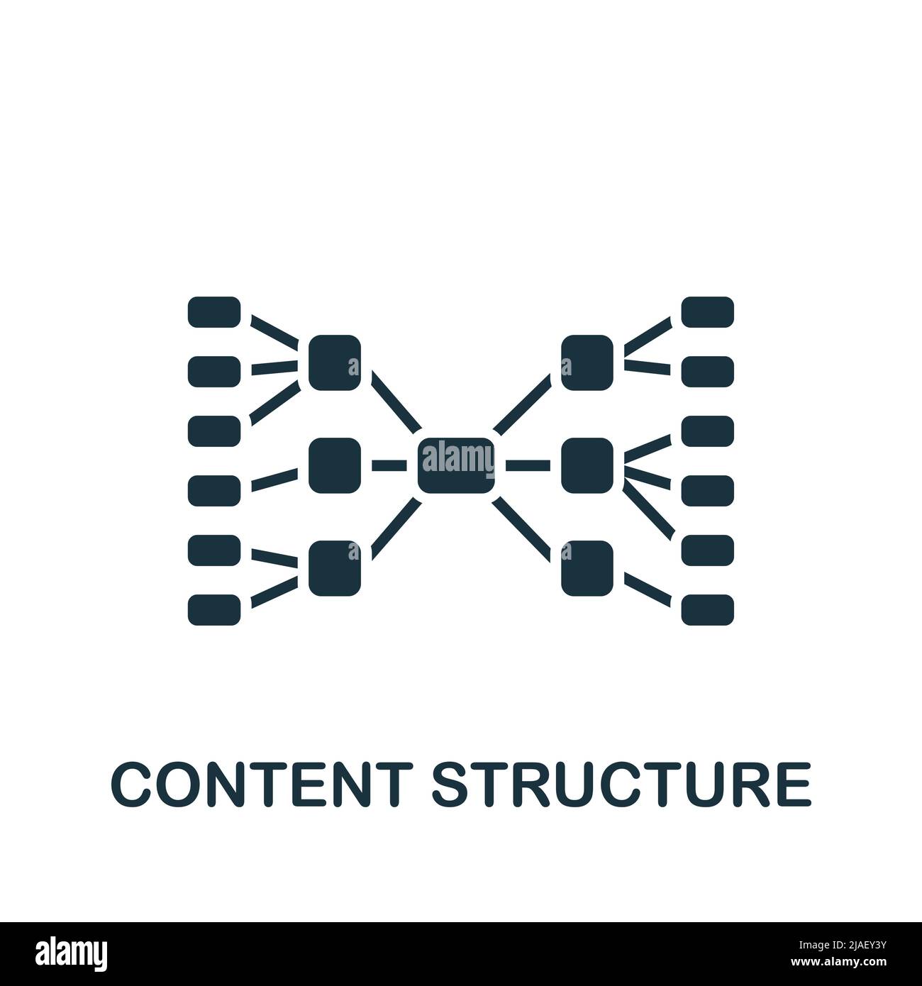 Content Structure icon. Monochrome simple Web Design icon for templates ...